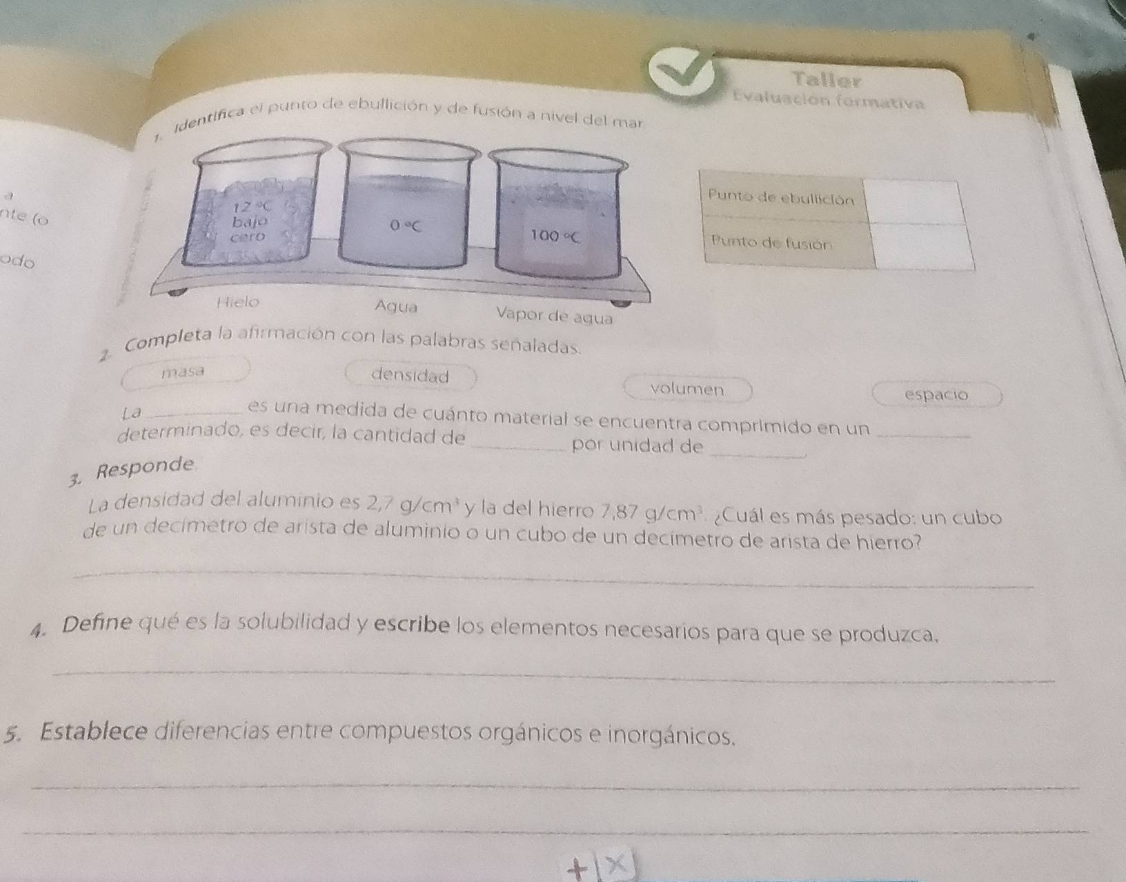 Resuelto:Taller Evaluación formativa 1. Identifica el punto de ...
