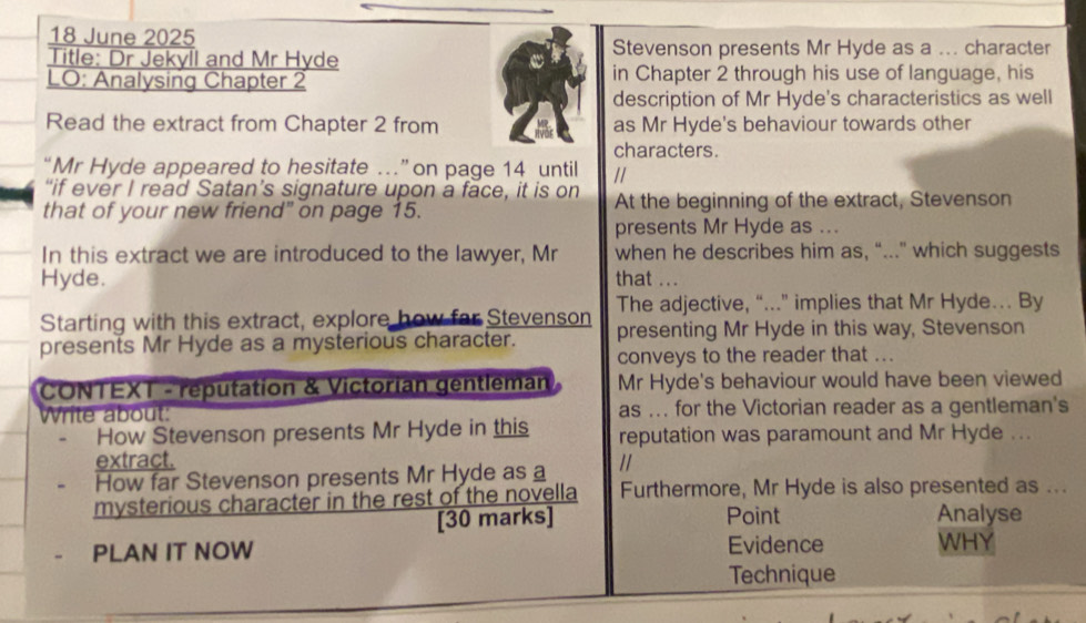 Solved: June 2025 Title: Dr Jekyll and Mr Hyde Stevenson presents Mr ...