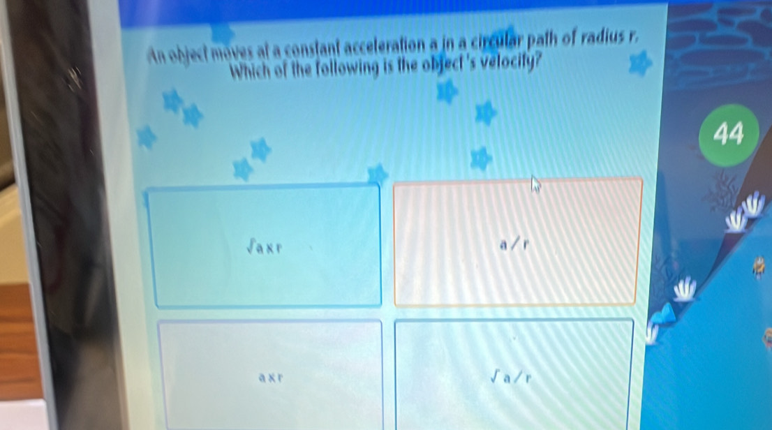 Solved: An object moves at a constant acceteration a in a circular path ...