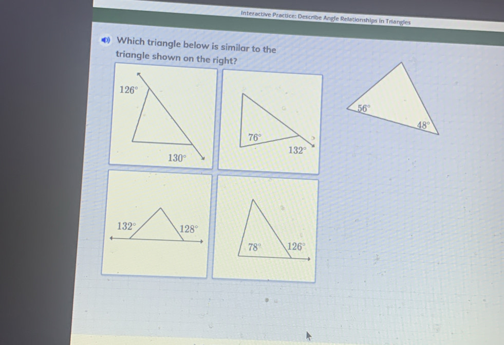 Solved: Interactive Practice: Describe Angle Relationships in Triangles ...