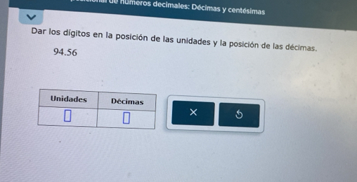 Resuelto:El de números decimales: Décimas y centésimas Dar los dígitos ...