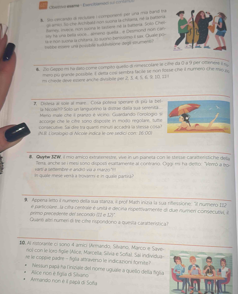 Risolto:a Oblettivo esame · Esercitiamoci suí contenu 5. Sto cercando ...