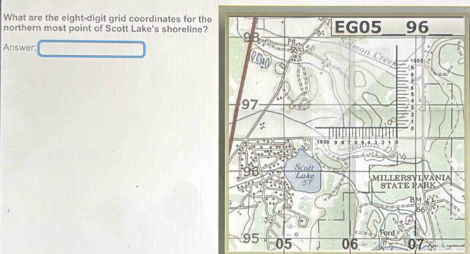 Solved: What are the eight-digit grid coordinates for the northern most ...