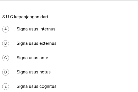 Telah dijawab:kepanjangan dari... A Signa usus internus B Signa usus ...
