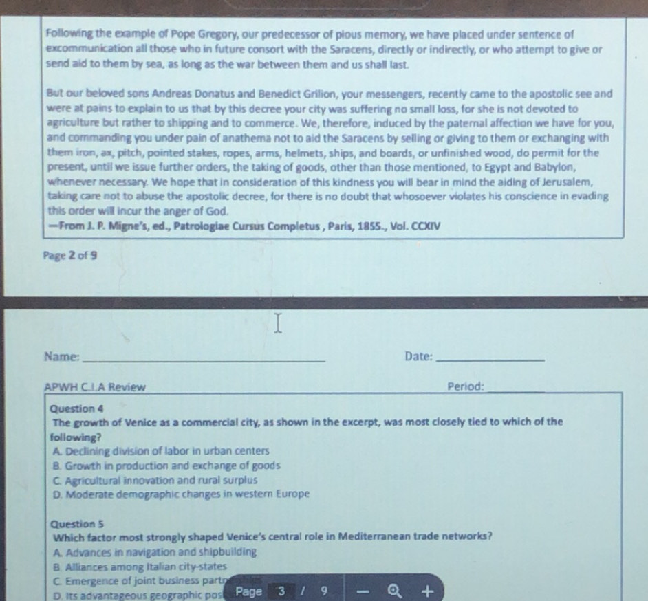 Gelöst:Following the example of Pope Gregory, our predecessor of pious ...