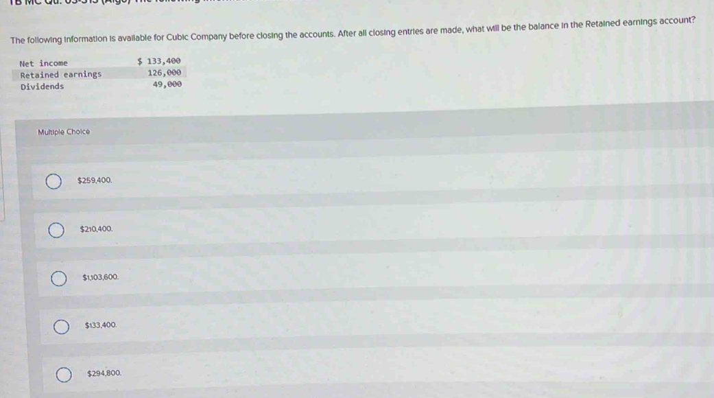 Solved: The following information is available for Cubic Company before ...
