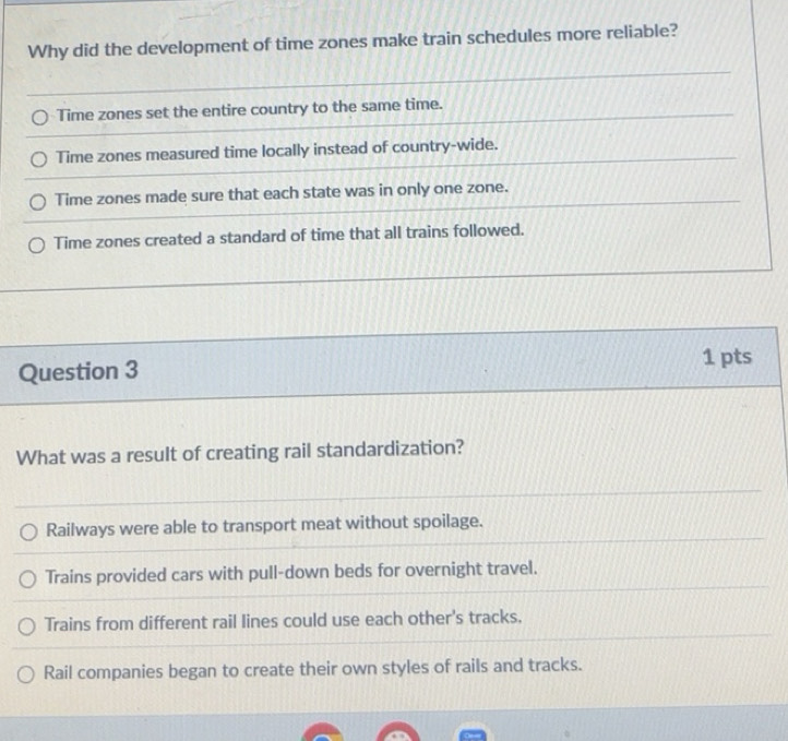 Solved: Why did the development of time zones make train schedules more ...