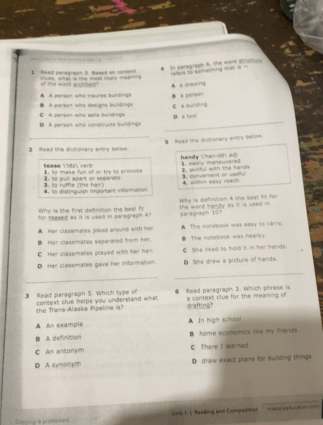 Solved: te Co t to Cetenana Wad Merg 4 In paragraph 6, the word ...