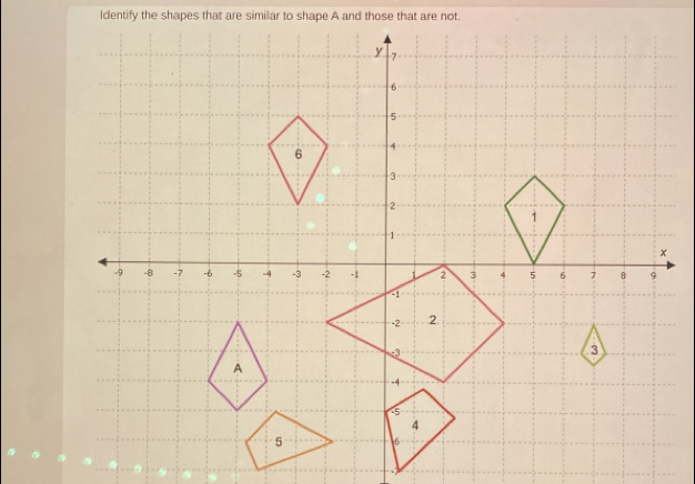 Solved: Identify the shapes that are similar to shape A and those that ...