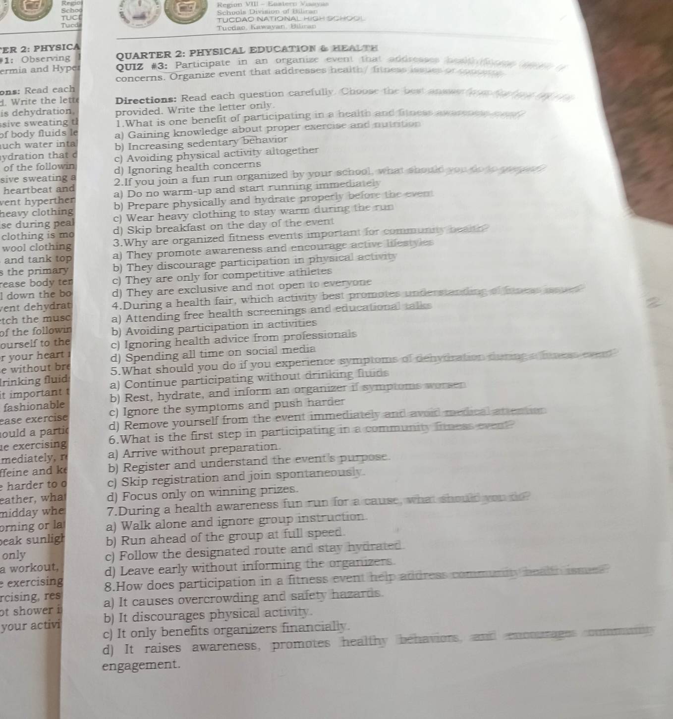 Solved: Resio Schoo Region VIII - Eastern Visayas TUCI Schools Division ...