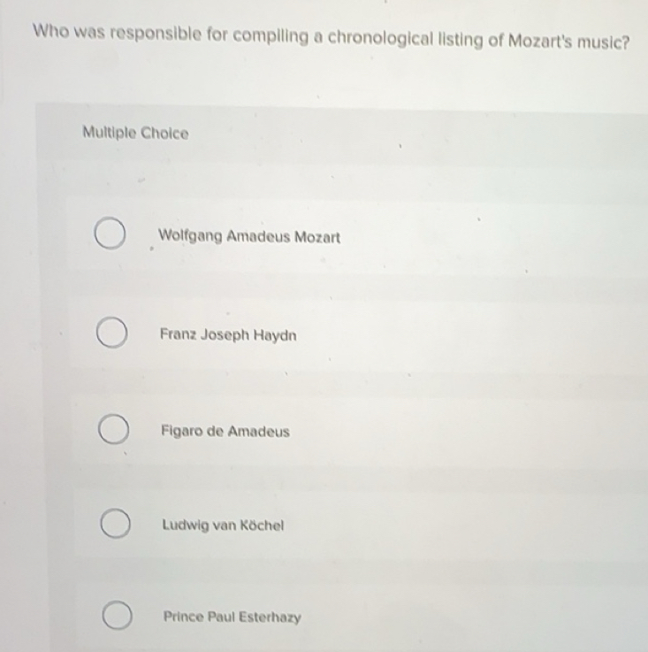Solved: Who was responsible for compiling a chronological listing of ...