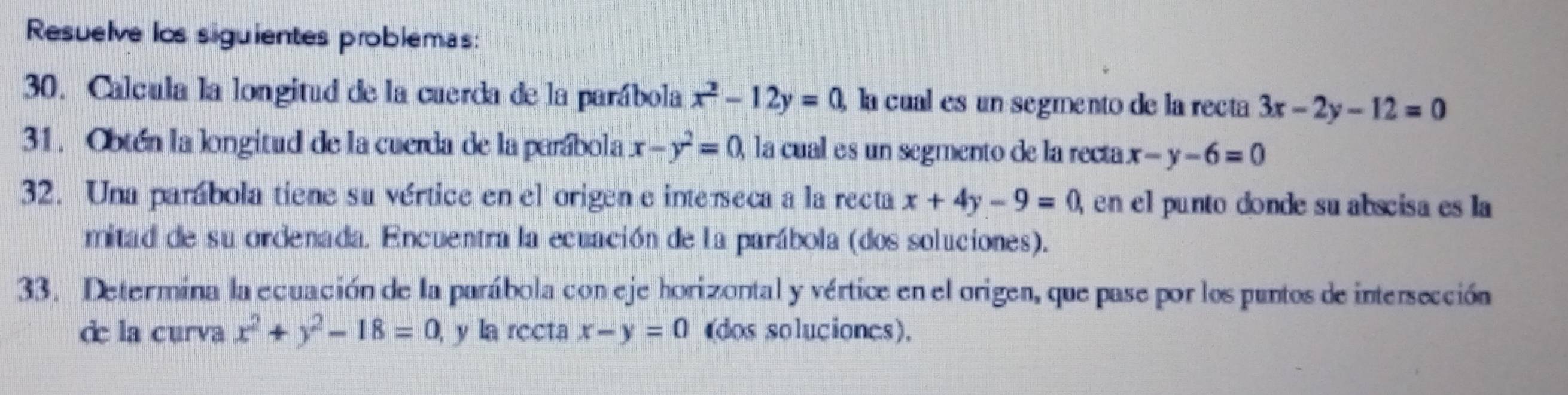 Resuelto:Resuelve los siguientes problemas: 30. Calcula la longitud de ...