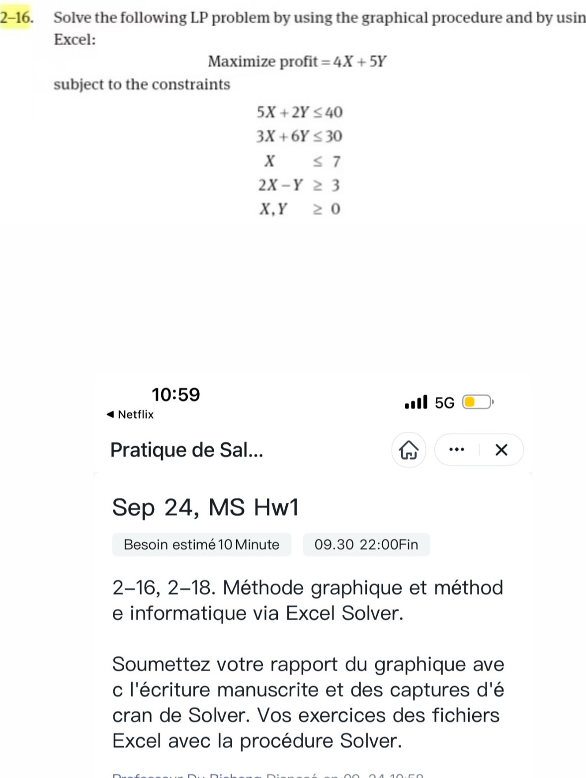 Solved: 2-16. Solve the following LP problem by using the graphical ...