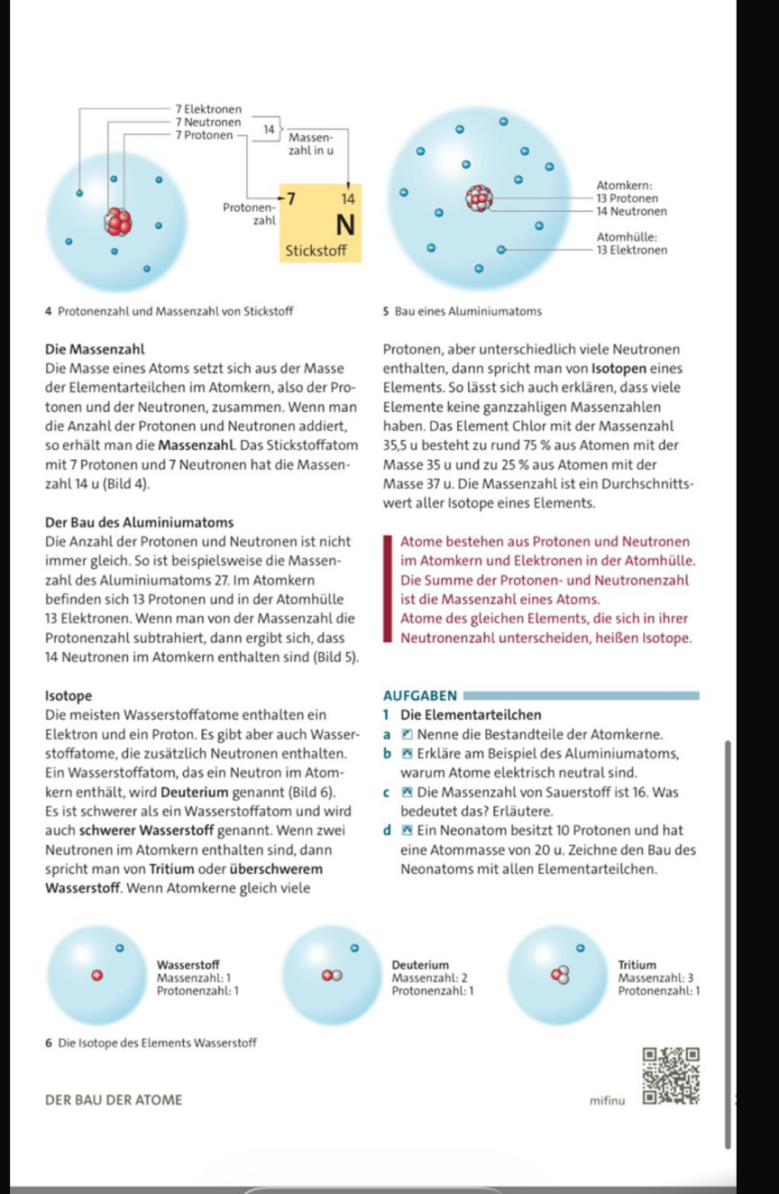 Gelöst:Protonenzahl und Massenzahl von Stickstoff 5 Bau eines ...