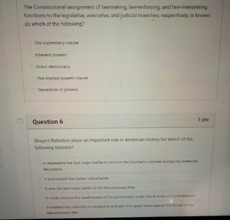 Solved: The Constitutional assignment of lawmaking, law-enforcing, and ...
