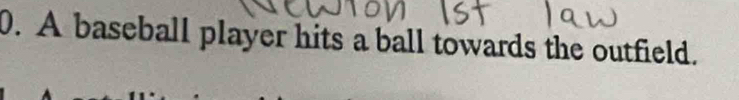 Solved: A baseball player hits a ball towards the outfield. [Others]