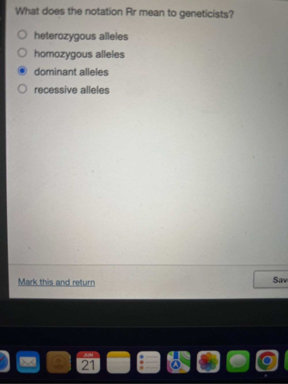 Solved: What does the notation Rr mean to geneticists? heterozygous ...