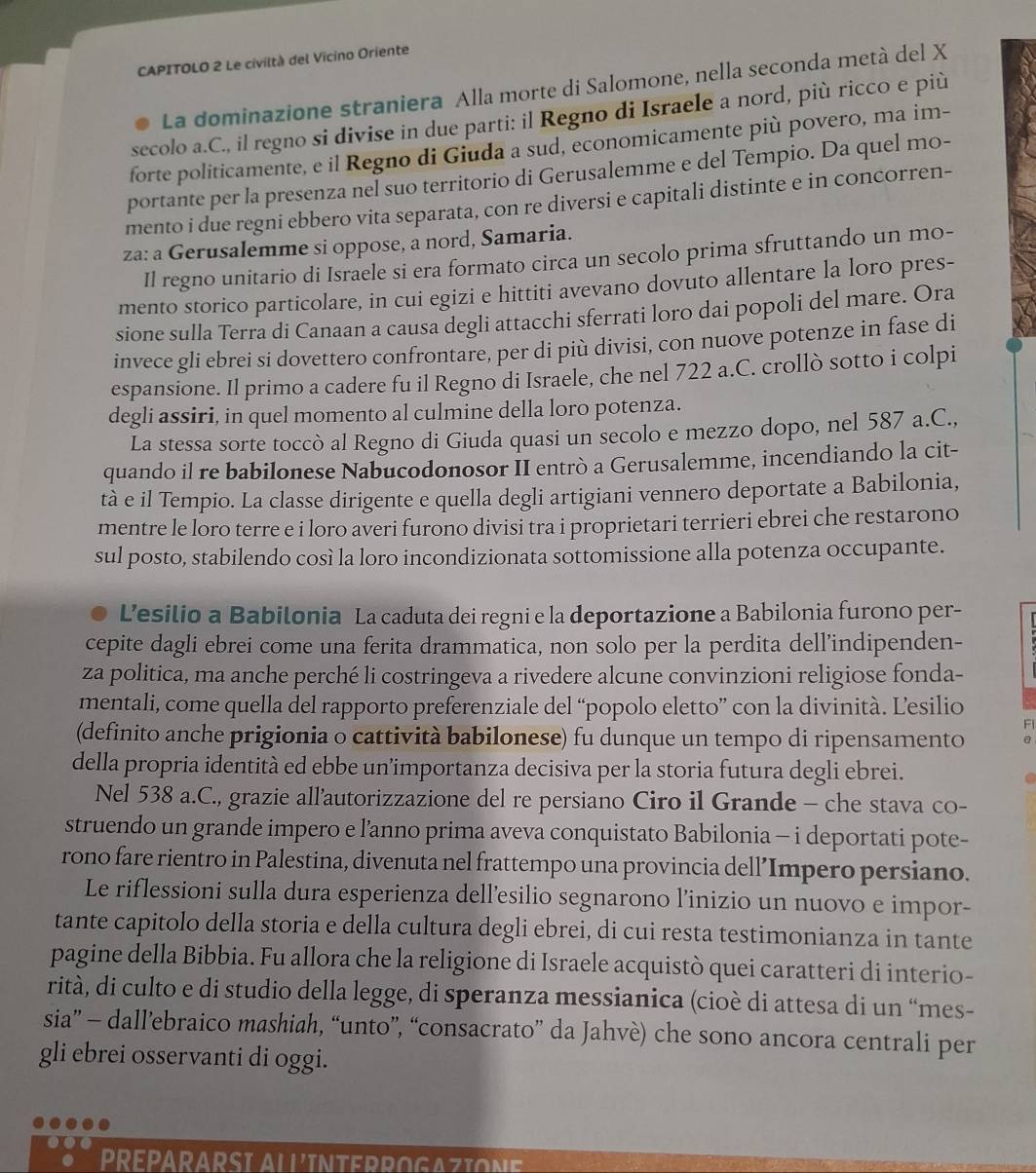 Risolto:CAPITOLO 2 Le civiltà del Vicino Oriente La dominazione ...