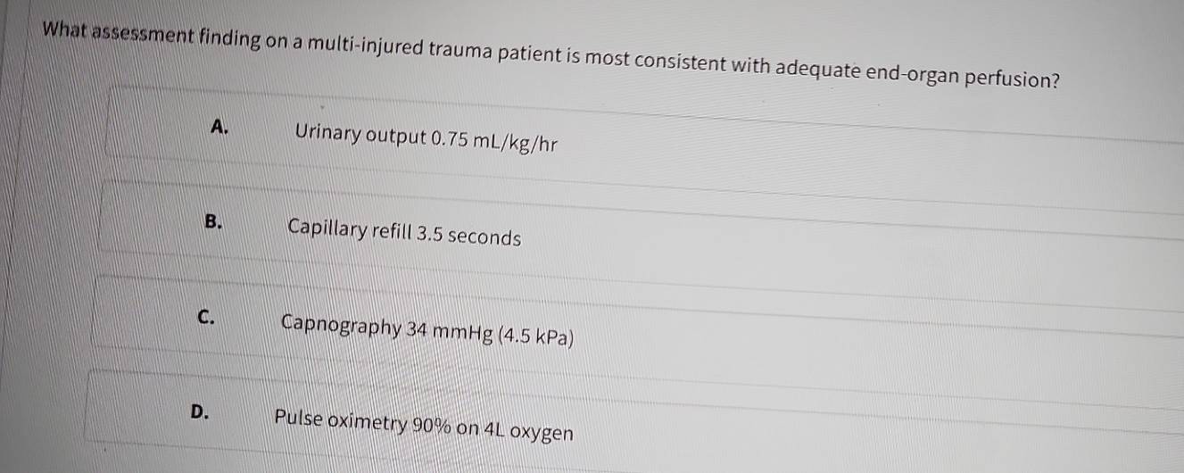 Solved: What assessment finding on a multi-injured trauma patient is ...
