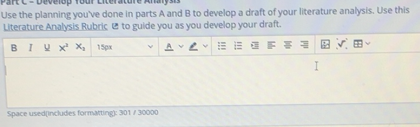 Solved: = Develop four Literature Analysis Use the planning you've done ...
