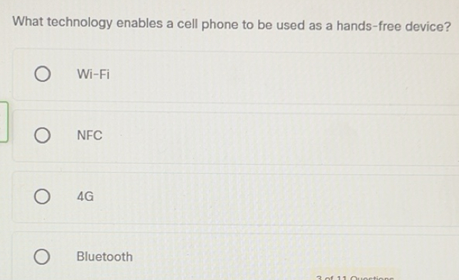 Solved: What technology enables a cell phone to be used as a hands-free ...