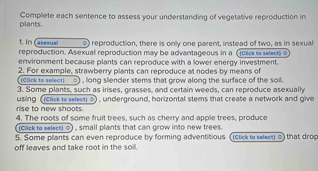 Solved: Complete each sentence to assess your understanding of ...