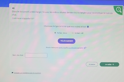 Résolu :Dans le document à télécharger, trouvez les lettres situées ...