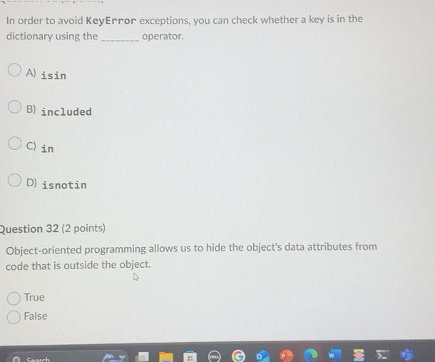 Solved: In order to avoid KeyError exceptions, you can check whether a ...