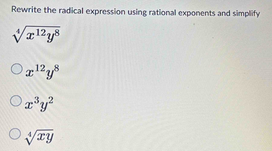 Solved: Rewrite the radical expression using rational exponents and ...