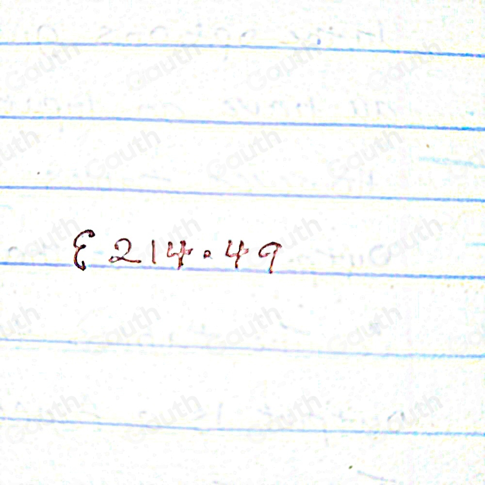 Solved: Use a calculator to find the sum of these amounts of money ...