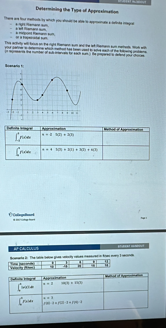 Solved: STÜDENT HaæDOUt Determining the Type of Approximation There are ...