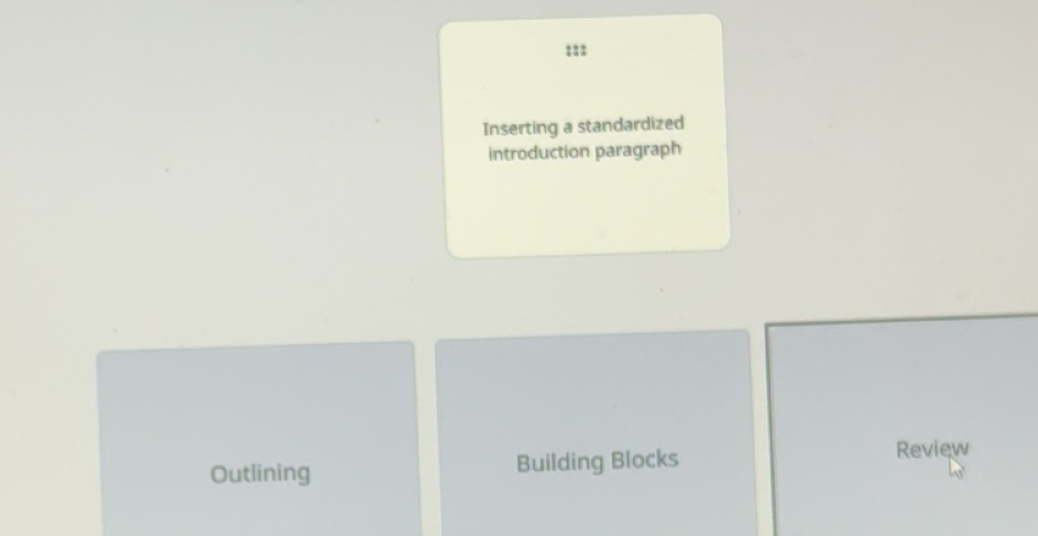 Solved: Inserting a standardized introduction paragraph Outlining ...