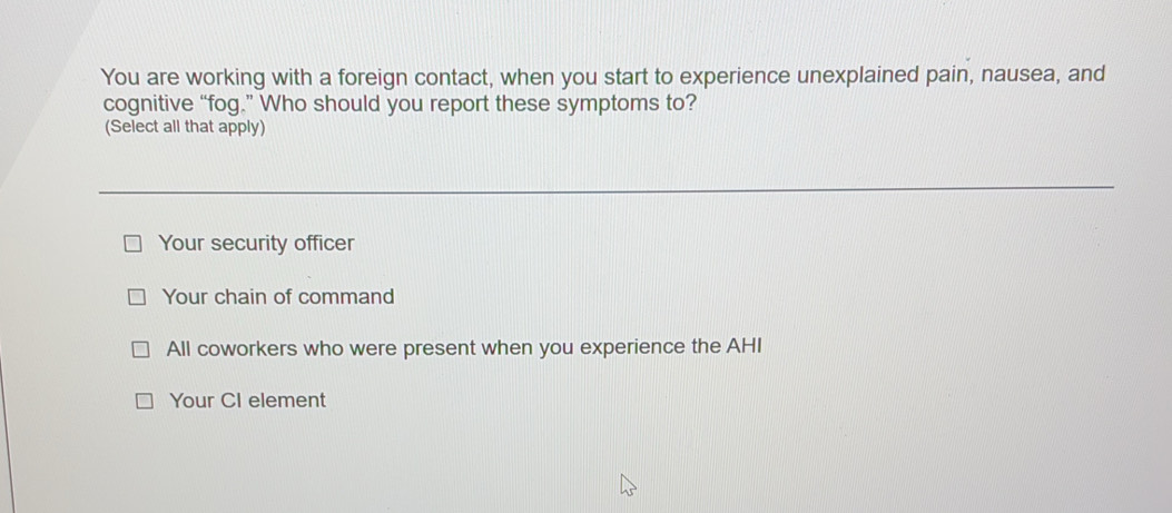 Solved: You are working with a foreign contact, when you start to ...