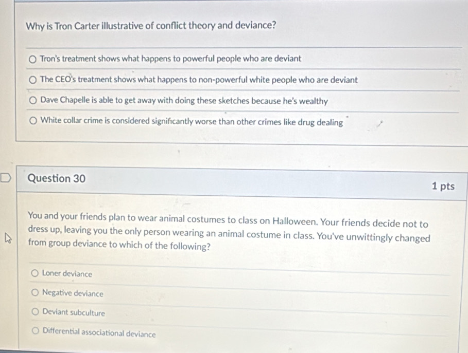 Solved: Why is Tron Carter illustrative of conflict theory and deviance ...