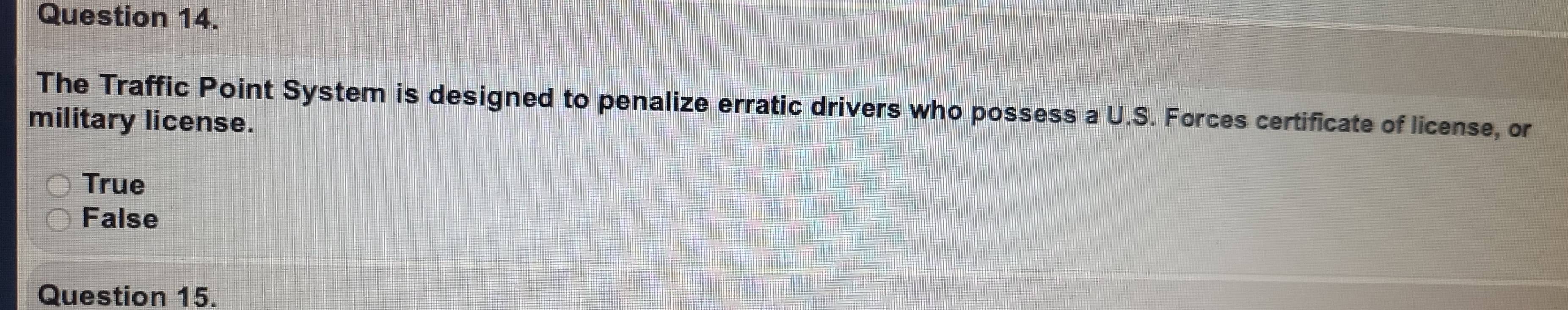 Solved: The Traffic Point System is designed to penalize erratic ...