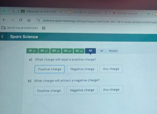 Solved: Classwork for STR-2TI6= 3.3 | CRU ) To understano REFOGEE BOY P ...