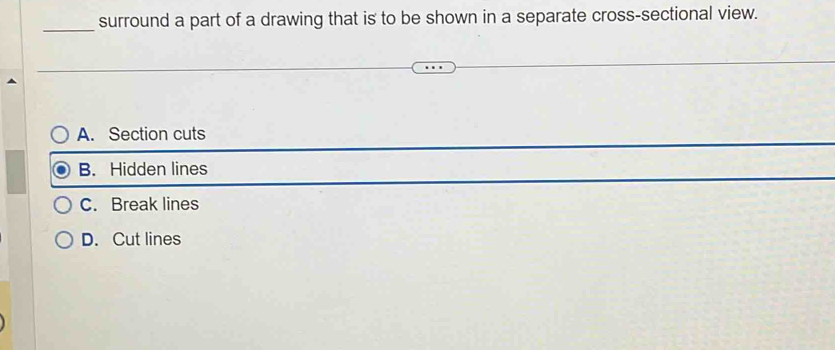 Solved: surround a part of a drawing that is to be shown in a separate ...