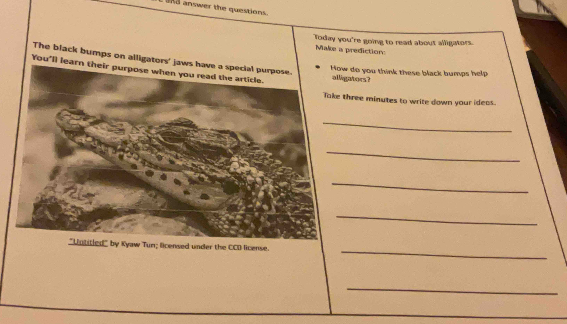 Solved: and answer the questions. Today you're going to read about ...