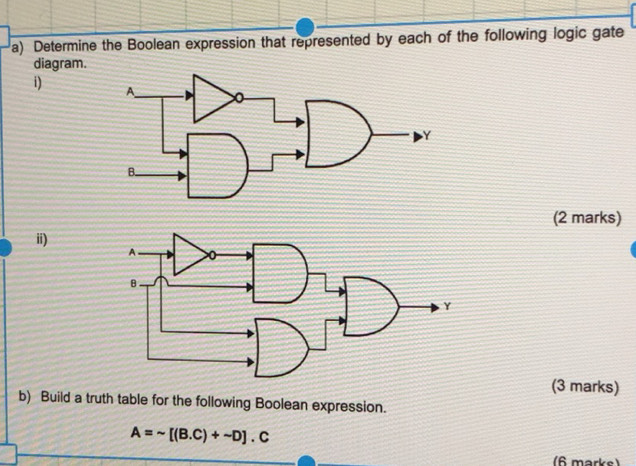 Selesai:Determine the Boolean expression that represented by each of ...
