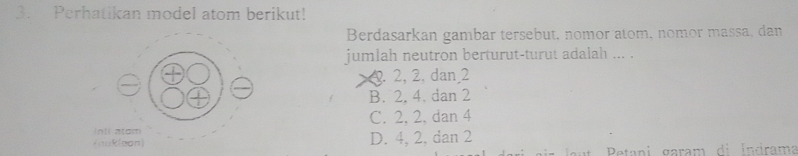 Telah dijawab:Perhatikan model atom berikut! Berdasarkan gambar ...