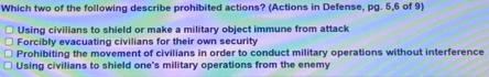 Solved: Which two of the following describe prohibited actions ...