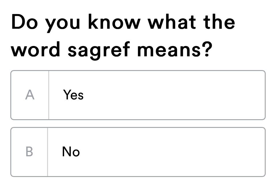 Solved: Do you know what the word sagref means? A Yes B No [Others]