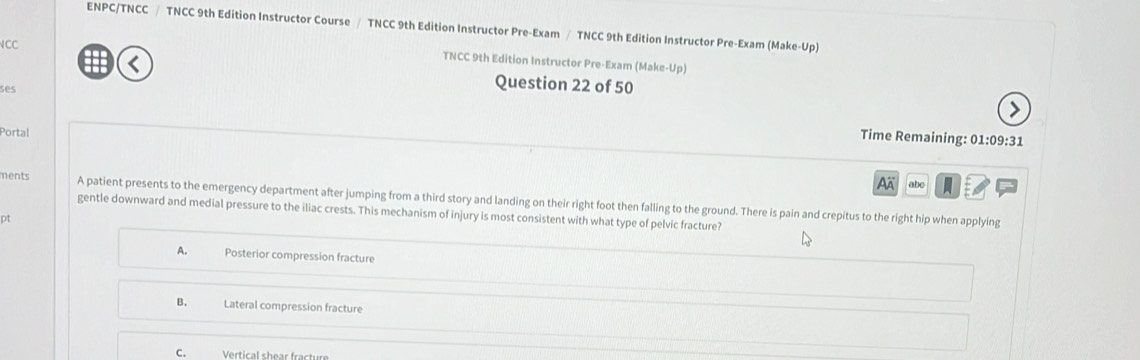 Solved: ENPC/TNCC / TNCC 9th Edition Instructor Course / TNCC 9th ...