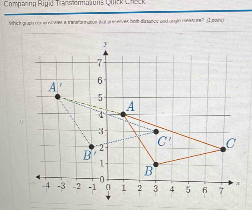 Solved: Comparing Rigid Transformations Quick Check Which graph ...