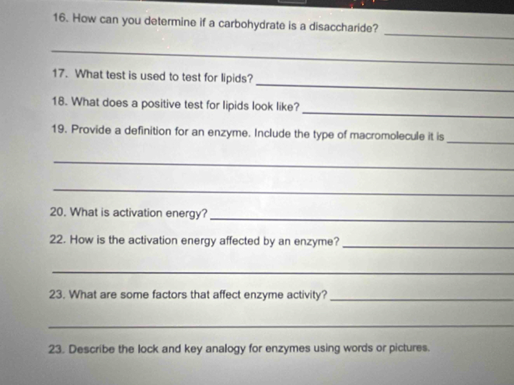 Solved: How can you determine if a carbohydrate is a disaccharide ...