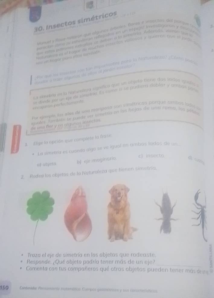 Resuelto:Insectos simétricos Man uel fasa n a tgra n que algunes ...