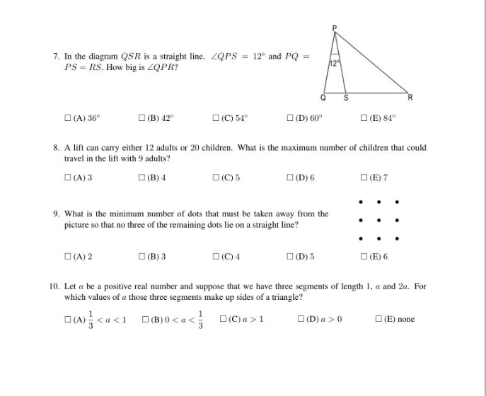 Solved: In the diagram QSR is a straight line. ∠ QPS=12° and PQ= PS=RS ...
