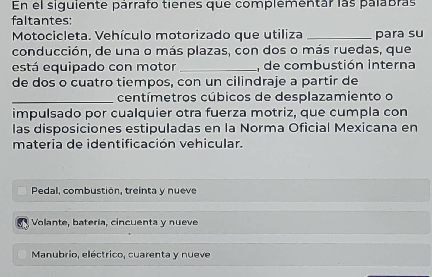 Resuelto:En el siguiente párrafo tienes que complementár las palabras ...