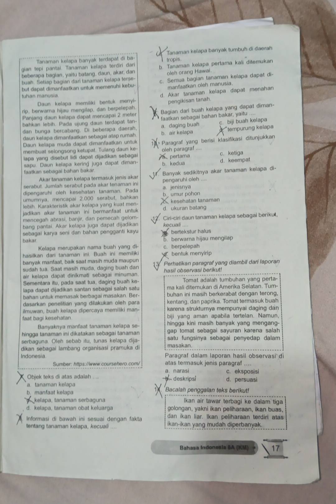 Telah dijawab:Tanaman kelapa banyak tumbuh di daerah Tanaman kelapa ...