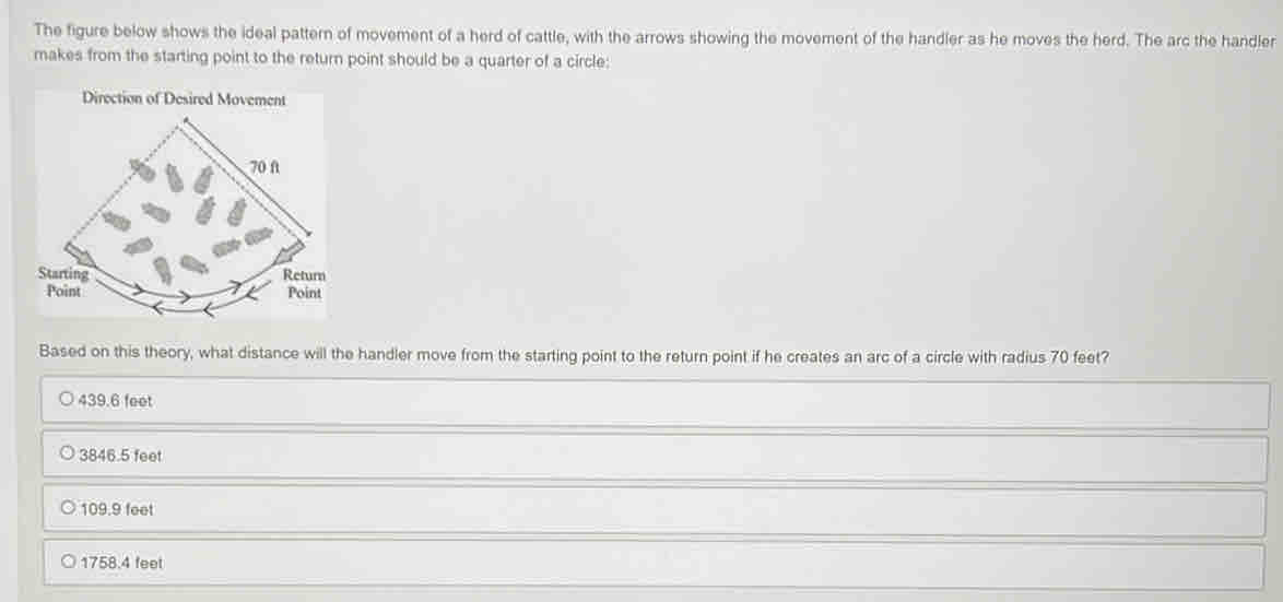 Solved: The figure below shows the ideal pattern of movement of a herd ...
